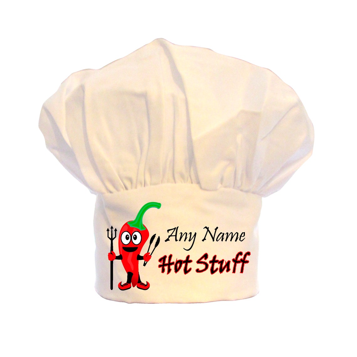 Personalised Hot Chilli Man Print Unisex Chefs Hat - Etsy