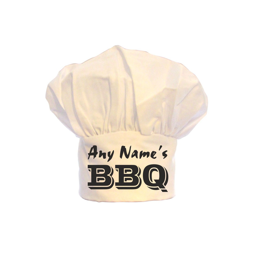 Personalised Any Names BBQ Print Unisex Chefs Hat - Etsy Österreich
