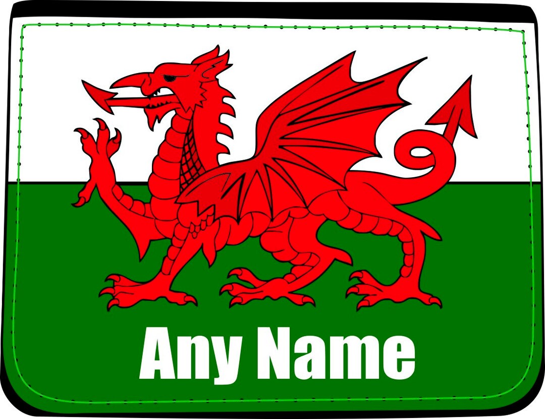Personalised Mens Wales Flag Print Wallet - Etsy
