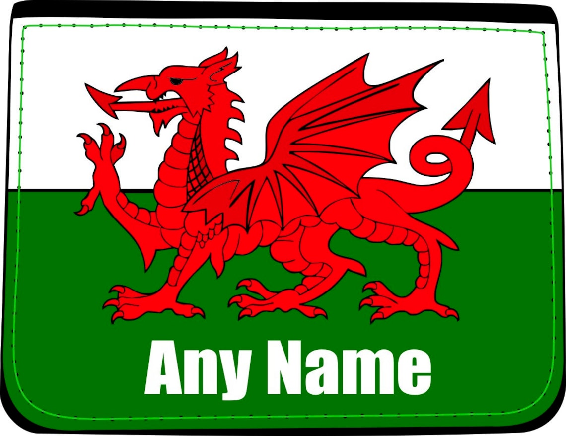 Personalised Mens Wales Flag Print Wallet - Etsy