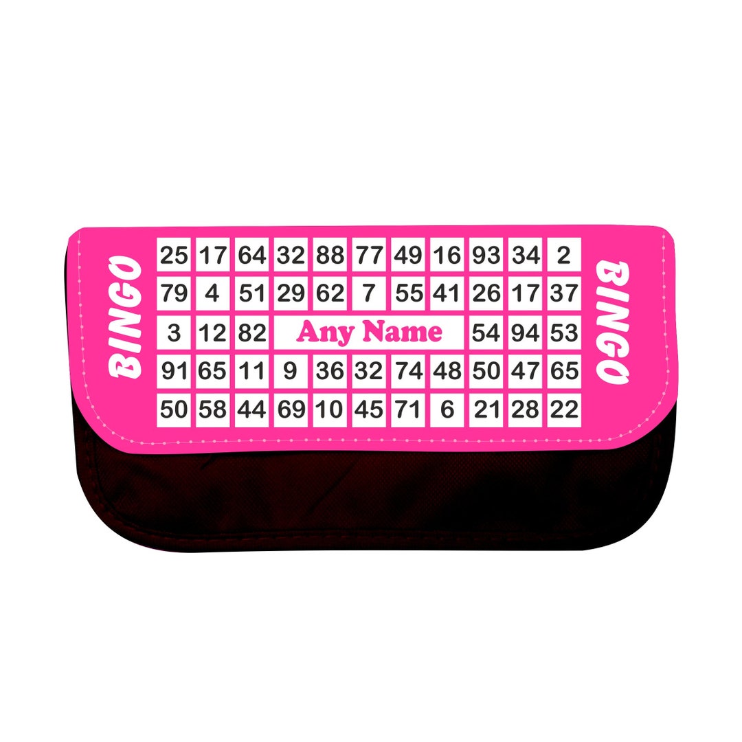 PERSONALISED Bingo Card Style Pencil Case / Make up Bag - Etsy UK