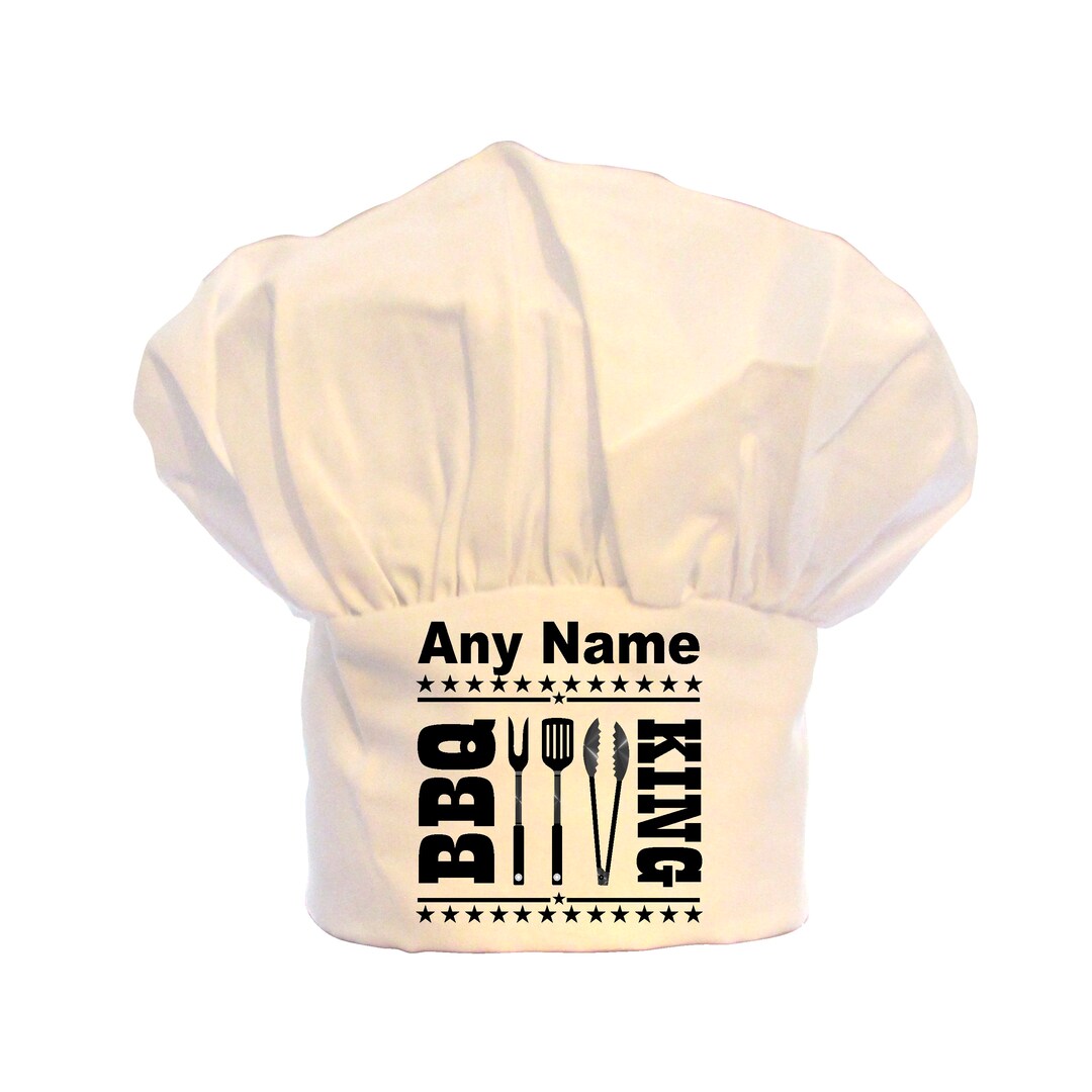 Personalised BBQ King Utensils Barbecue Print Unisex Chefs Hat - Etsy UK