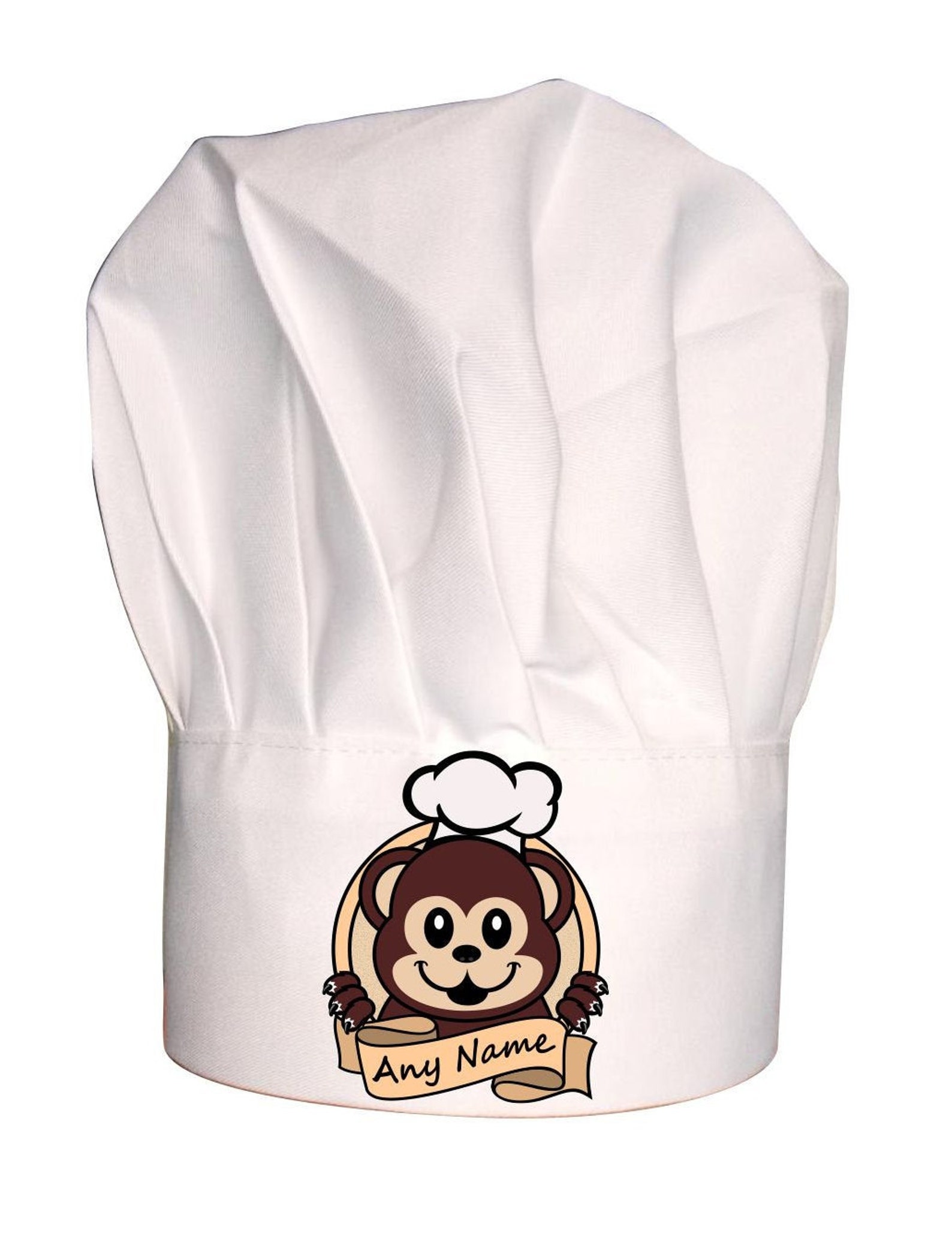 PERSONALISED Cute Monkey Chef Print Childs Chefs Hat or Apron - Etsy UK