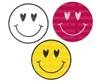 Smiley Face Heart | Etsy