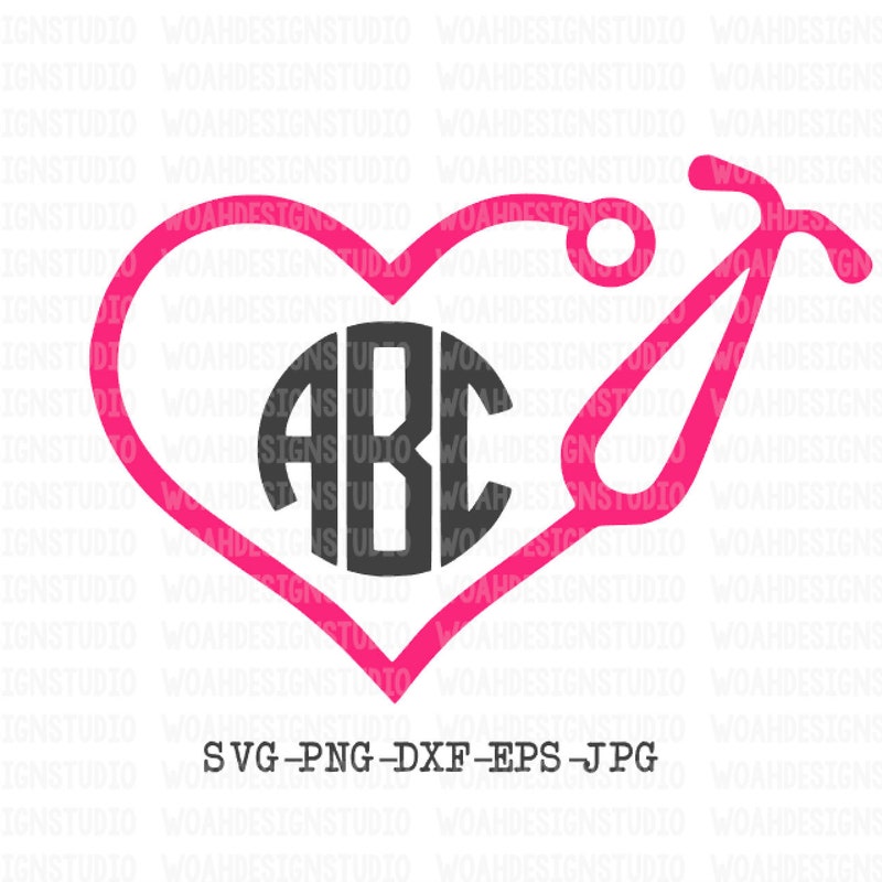 Stethoscope Monogram - Etsy