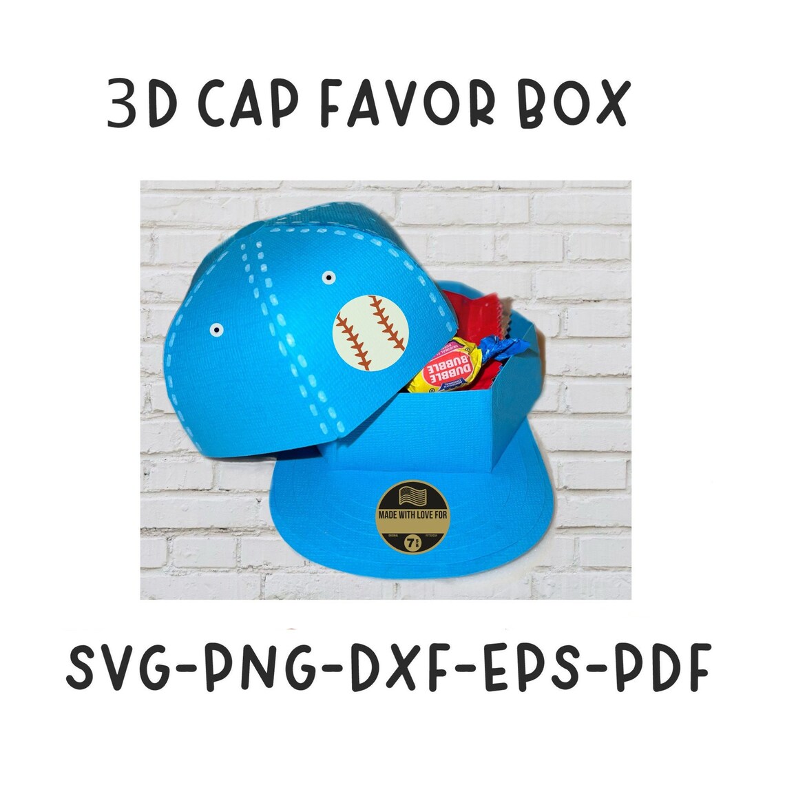 Baseball Cap Favor Box SVG Baseball Cap Box SVG Baseball Hat - Etsy