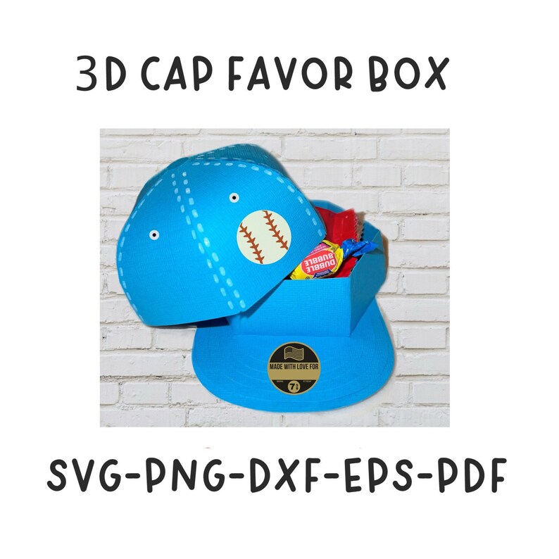 Baseball Cap Favor Box SVG Baseball Cap Box SVG Baseball Hat - Etsy