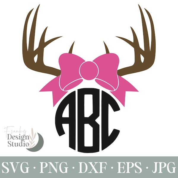 Deer Monogram Svg - Etsy