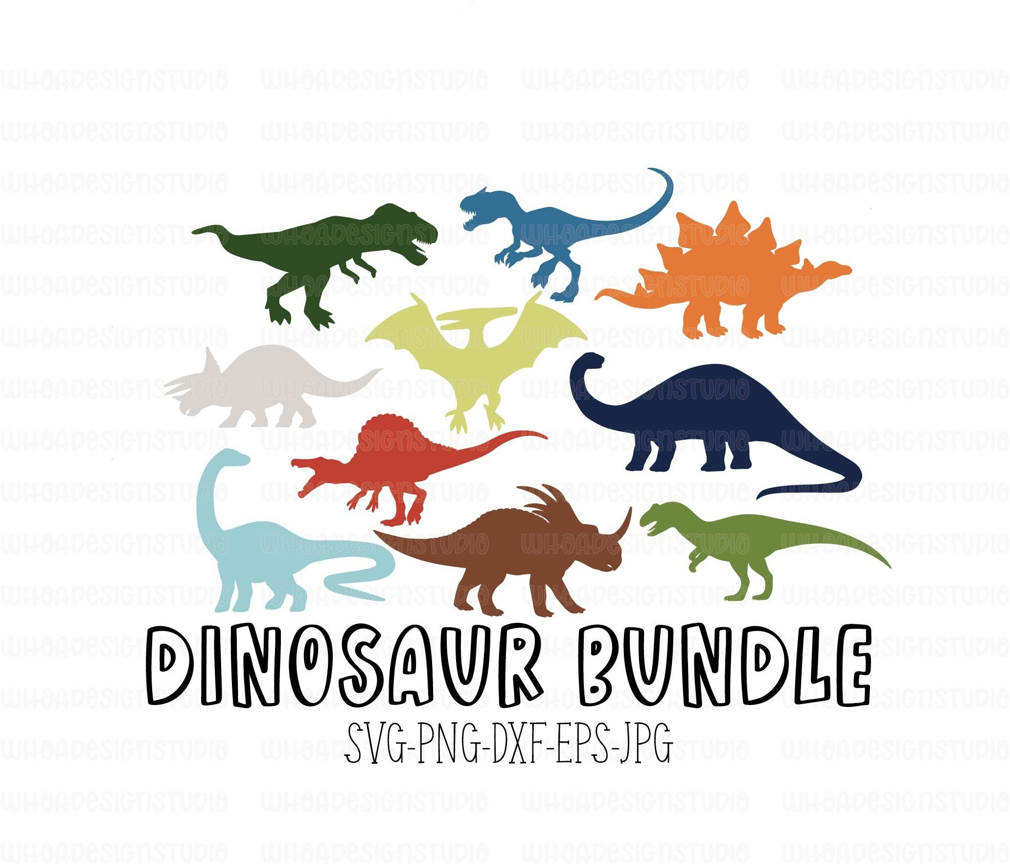 Dinosaur Bundle SVG Dinos SVG Dinosaur Svg T-rex Svg Svg | Etsy