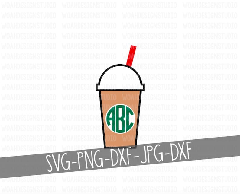 Frappe Cup SVG coffee Svg Coffee Monogram SVG Planner Icons | Etsy
