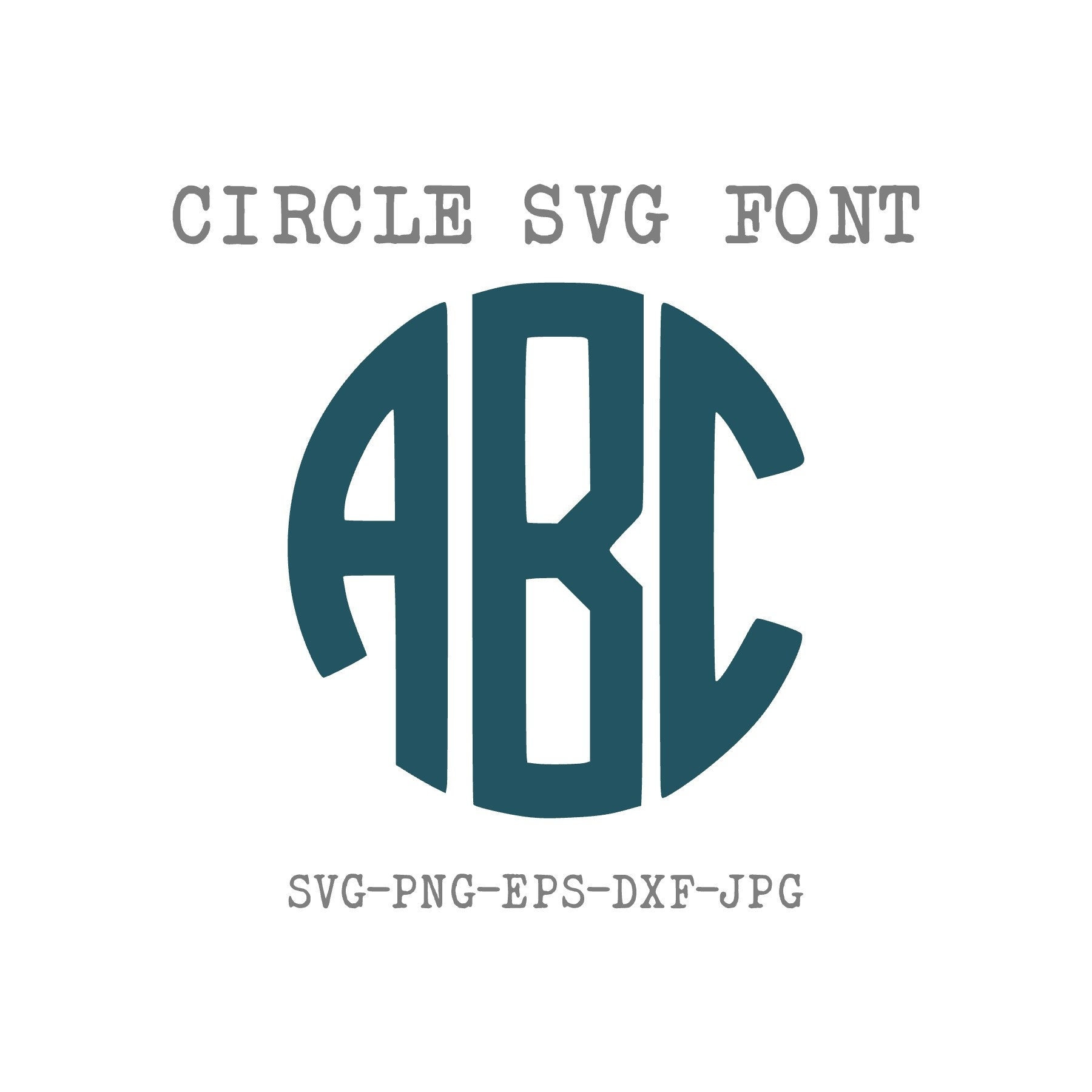 Circle Monogran Font SVG SVG Circle Font SVG Files Cricut - Etsy
