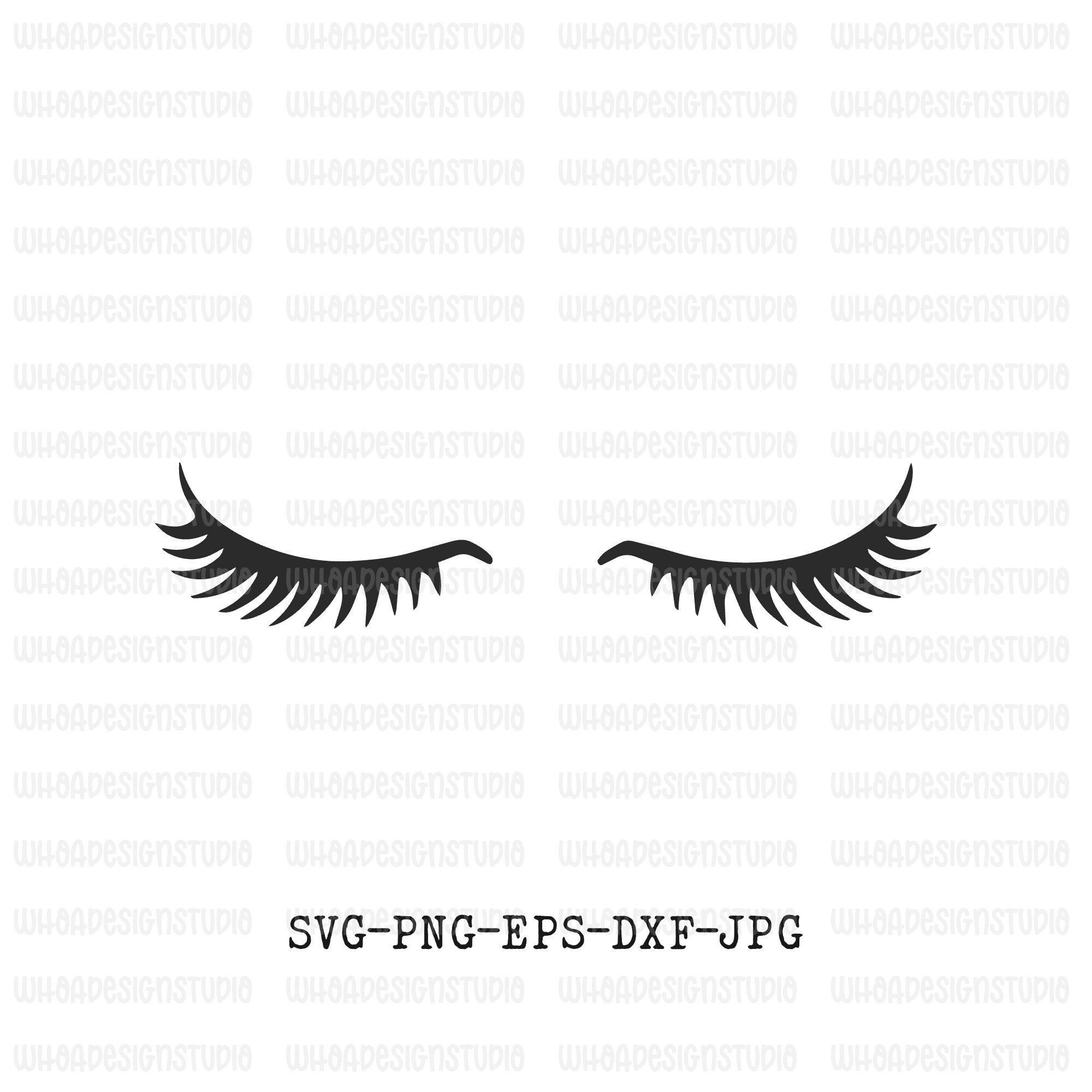 Eyelashes SVG Eyelashes Face SVG Makeup Svg SVG Files - Etsy