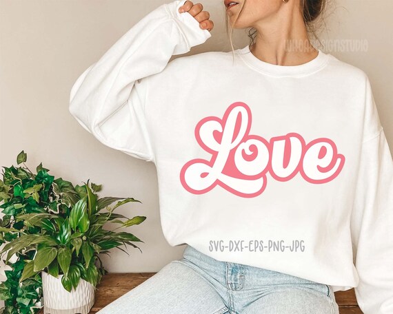 Retro Love SVG Valentine's Day Svg Groovy Love Svg Love | Etsy