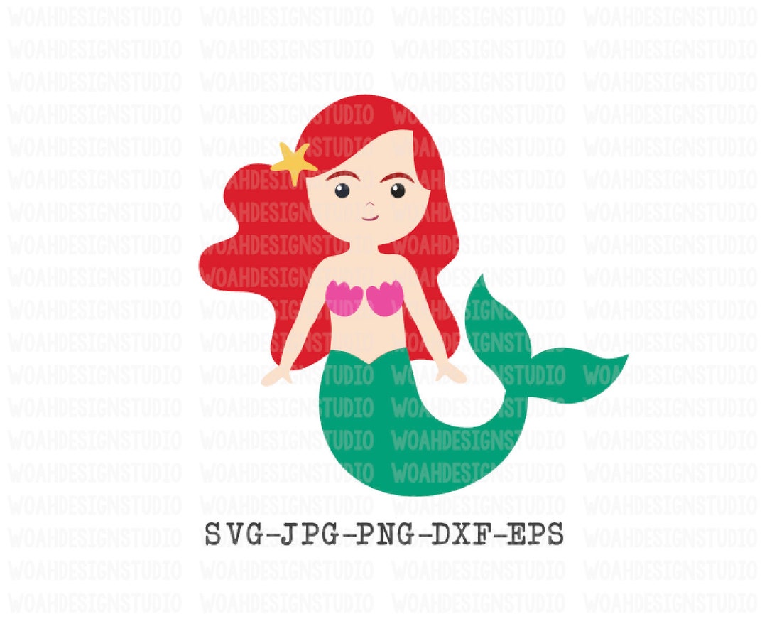 Mermaid SVG, Mermaid Clip Art SVG, Mermaid Shells SVG, Summer Svg, Svg ...