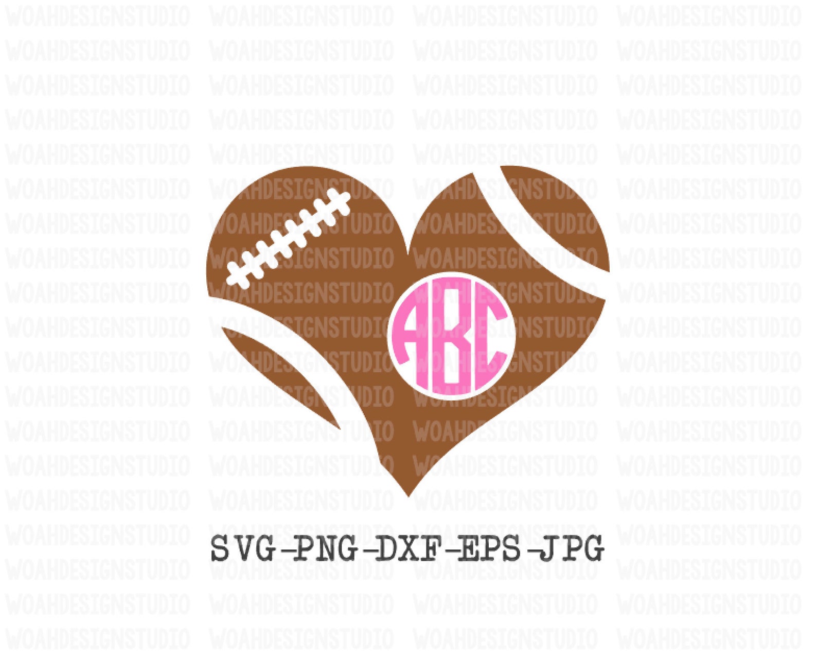Venta Football Heart Svg Football Heart Monogram Svg Etsy España