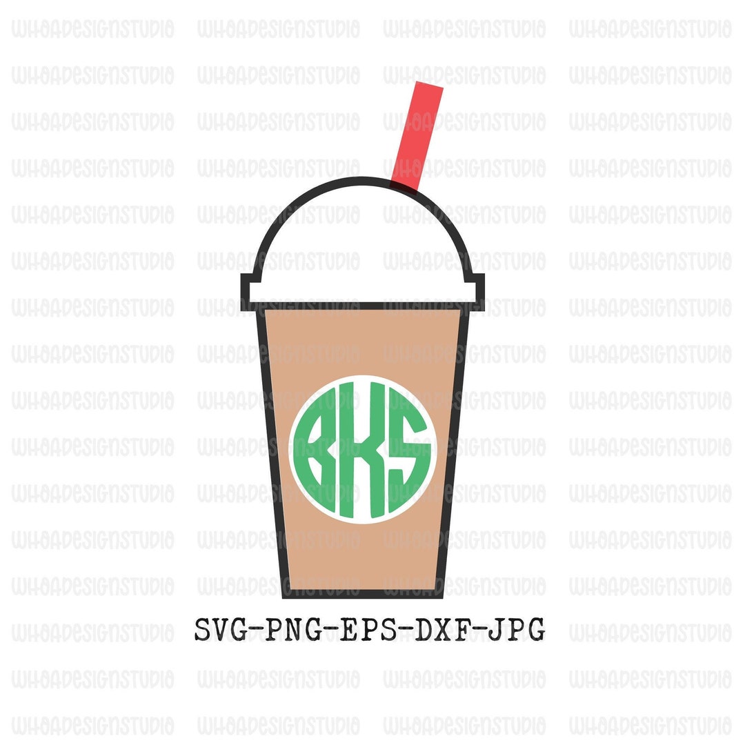 Frappe Cup SVG, Coffee Svg, Coffee Monogram SVG, Planner Icons Svg, SVG ...