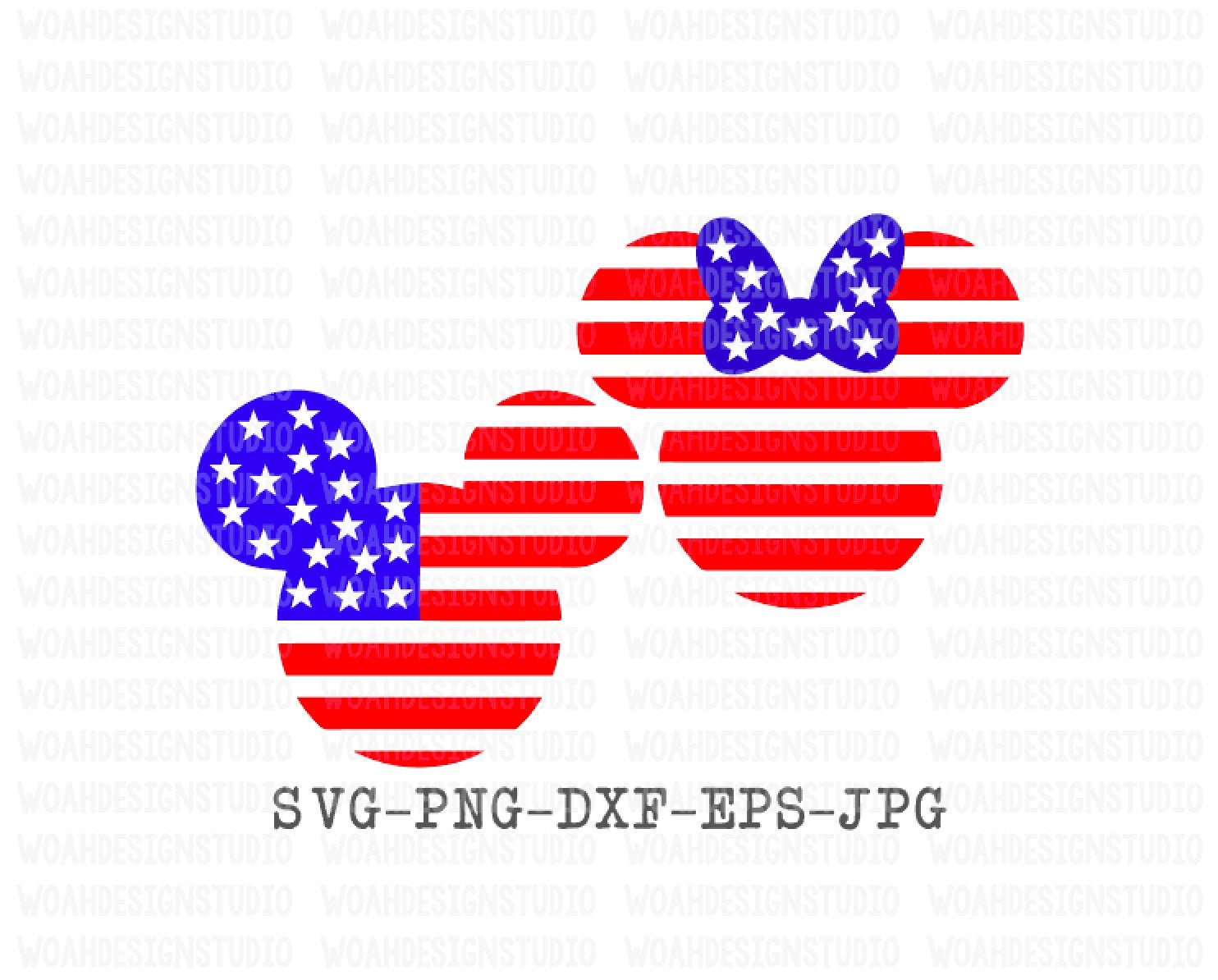 Fourth of July SVG Micky Mouse Flag SVG Minnie Mouse Flag - Etsy UK