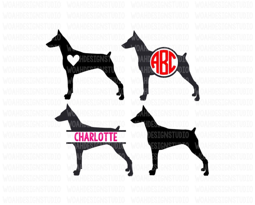 Doberman SVG, Dog Monogram, Pet SVG, Dogs Svg, SVG Files, Cricut and ...