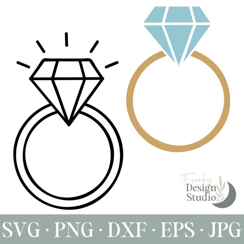 Diamond Ring Svg - Etsy