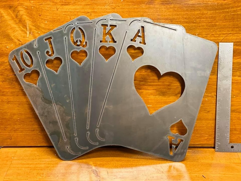 Digital Royal Flush Artwork File for CNC - DXF File - Etsy