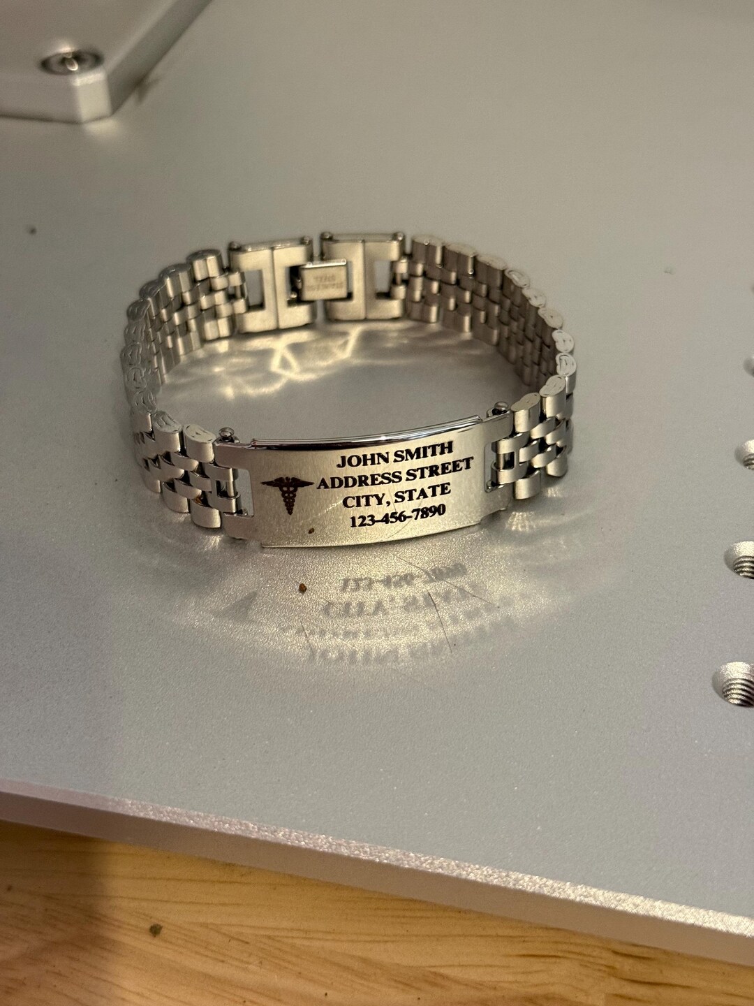 Custom Engraved Medical ID Bracelet – Stainless Steel Emergency Alert ...