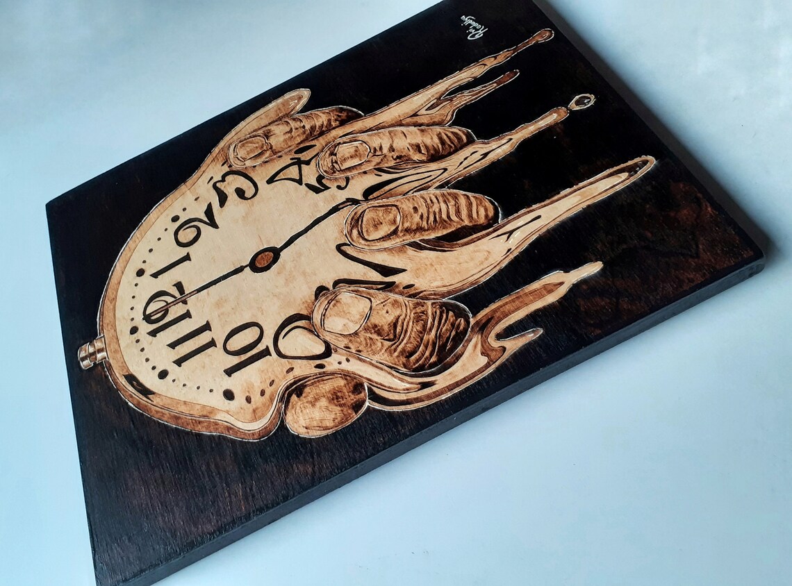 Time Travel Pyrography Wood Burning Art - Etsy