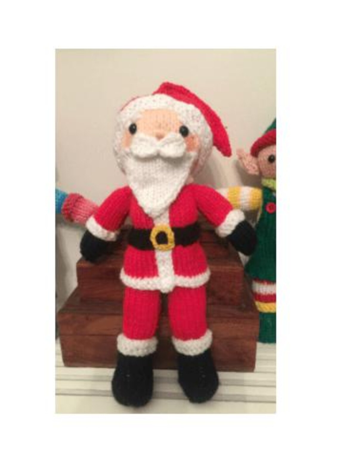Knitting Pattern: Cuddly Santa Claus 11.5" Tall - Etsy