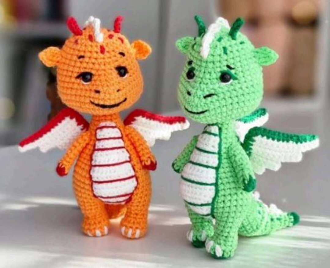 Crochet Pattern: Cute Mini Dragon Toys - Etsy