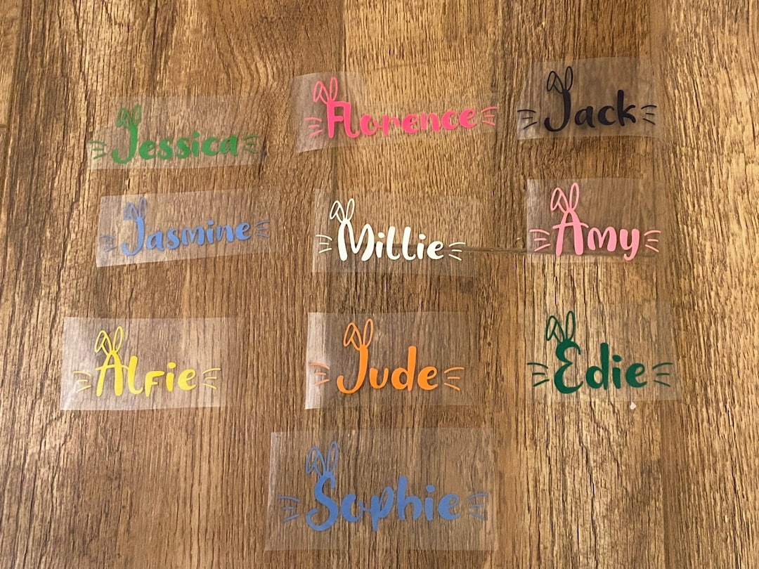 Easter-themed Iron-on Names, Transfers, Customise, Clothes, Bags ...