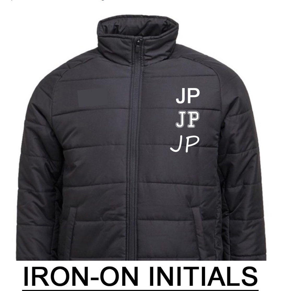 Iron on Initials Sports Football Coach Transfer White Black Red Blue 1 ...