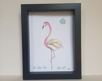 Sea Glass Art Flamingo - Etsy