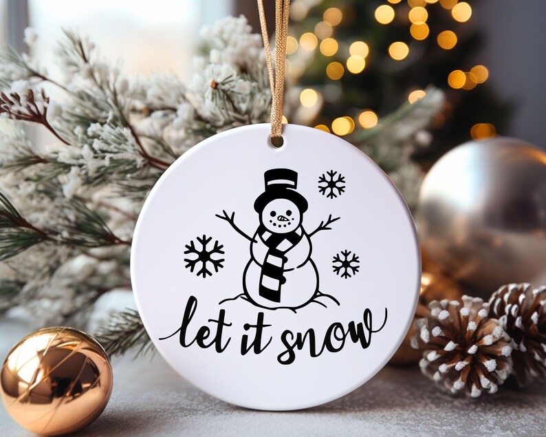 Let It Snow SVG, Snowman SVG, Merry Christmas SVG, Christmas Snowman ...
