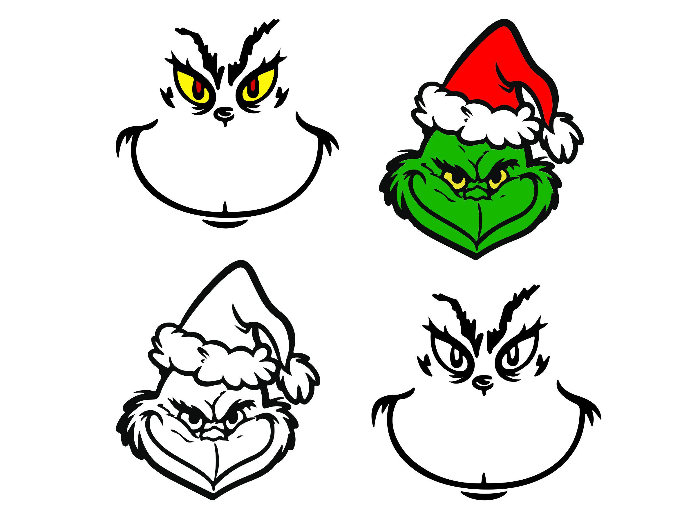 Cara de Grinch SVG, cara de Grinchy svg, cara de Grinch PNG, Svg de ...