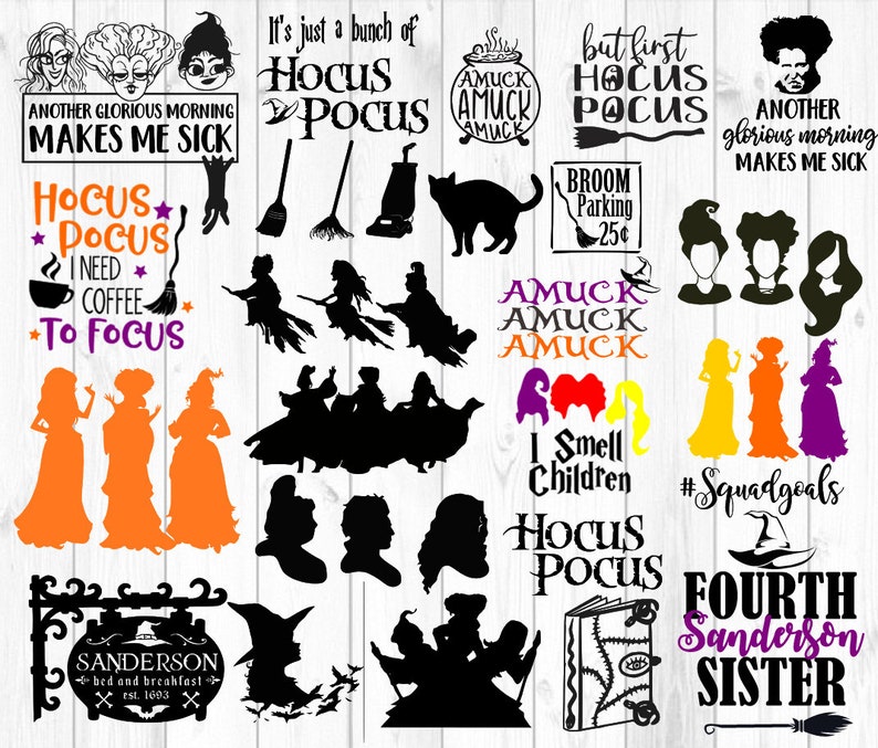 Hocus Pocus SVG Bundle , Halloween Svg ,hocus Pocus Clipart SVG, Png ...