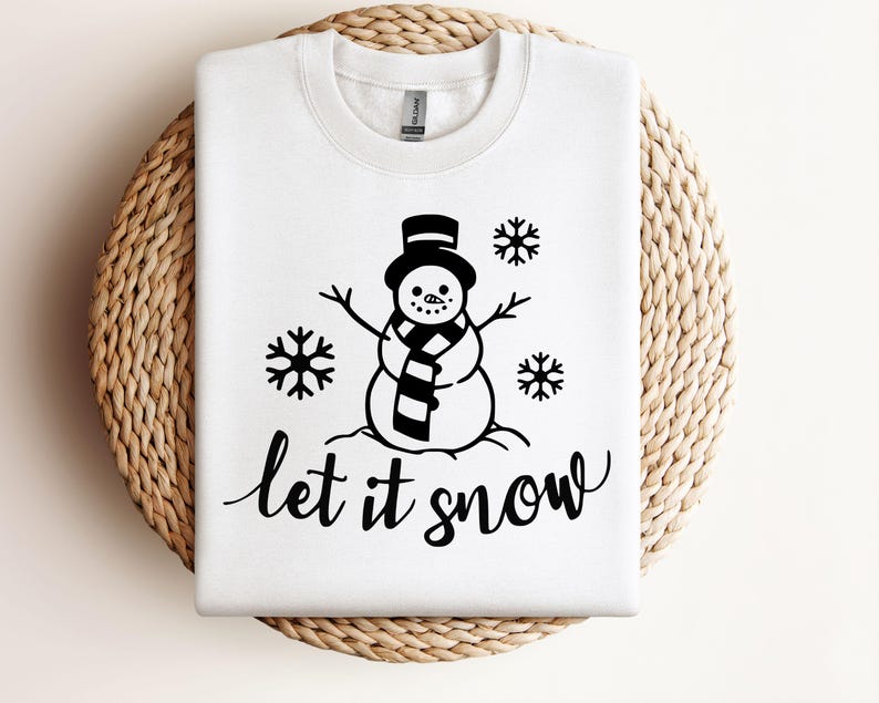 Let It Snow SVG, Snowman SVG, Merry Christmas SVG, Christmas Snowman ...