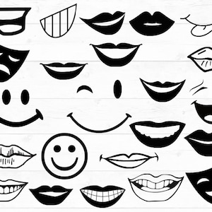 Smile SVG Cutting Files for Cricut and Silhouette - Smile Png Clipart ...