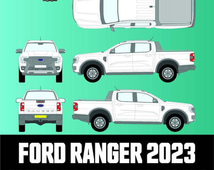 2023 FORD RANGER OUTLINES/ Vehicle Outlines/ Eps,ai,pdf/ Instant ...