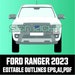 2023 FORD RANGER OUTLINES/ Vehicle Outlines/ Eps,ai,pdf/ Instant ...
