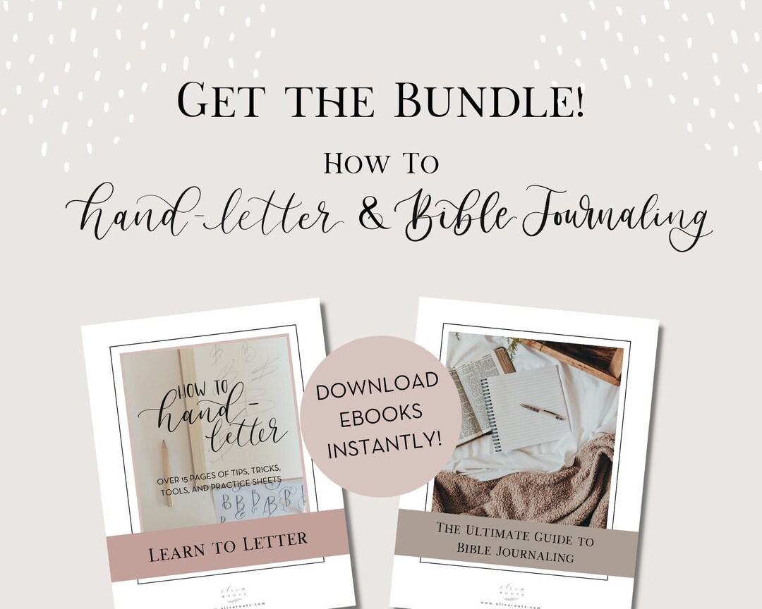 BUNDLE: Bible Journaling, Hand Lettering, Ebook Pdf, Lettering Guide ...