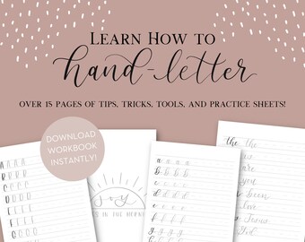 Hand Lettering Worksheets - Etsy