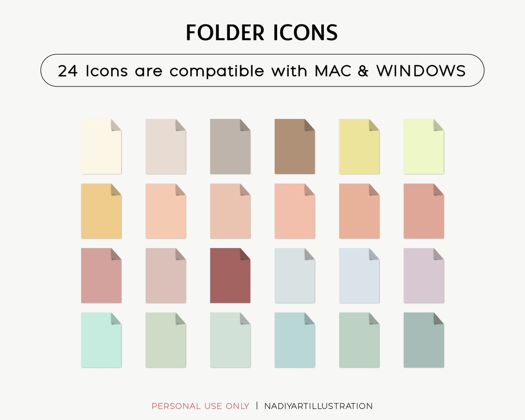 File Icons Pastel Icons Simple Icons Cute Icons Cute - Etsy