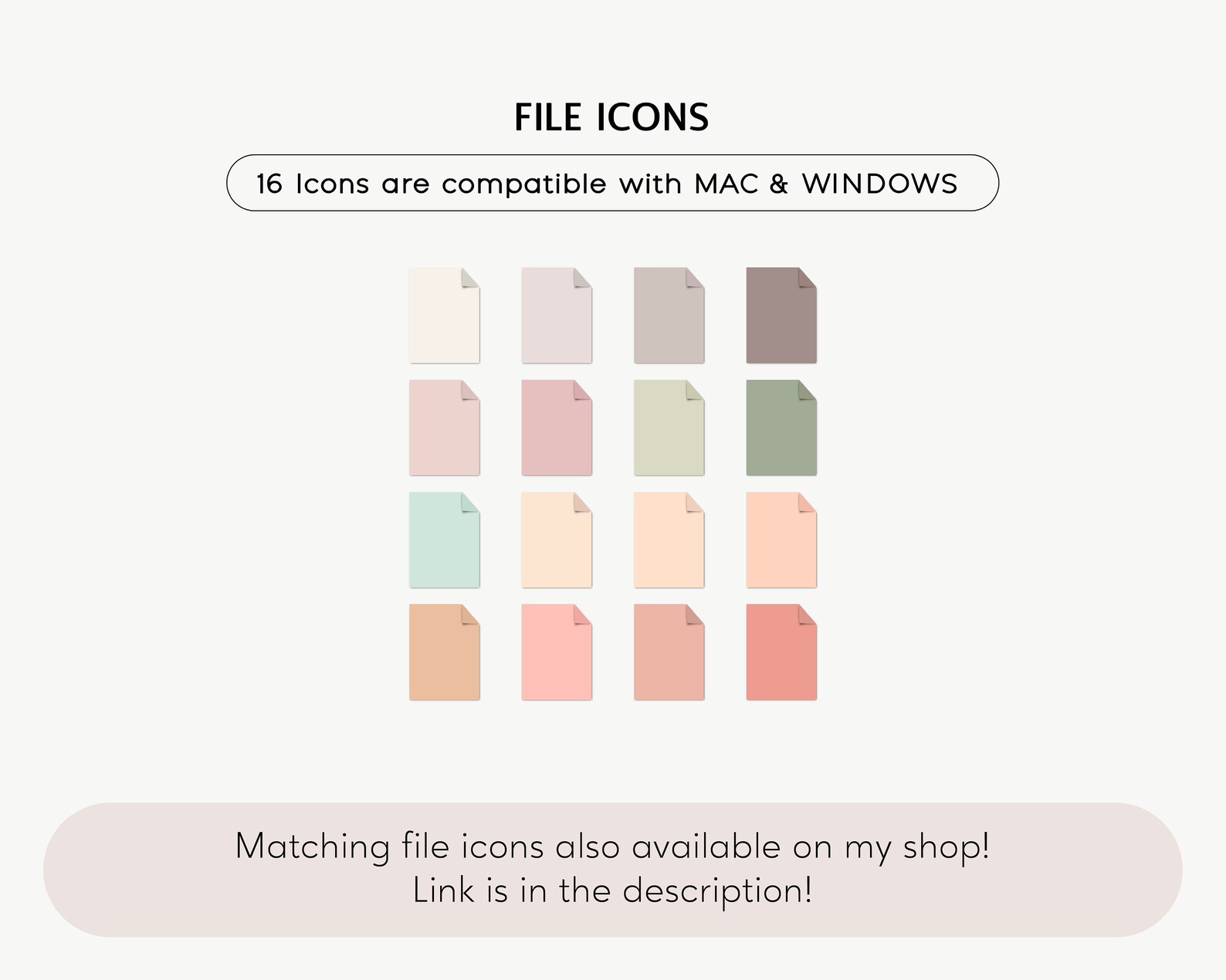 Folder Icon for Mac and Window, Set Icon Aesthetic, Simple Desktop Icon ...