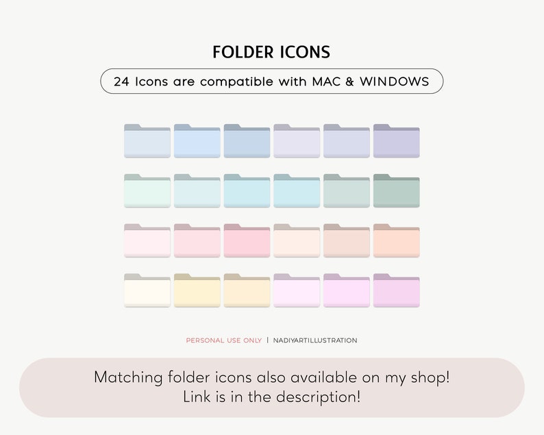 File Icons, Desktop Icons Mac, MacBook Desktop Organizer, Desktop Icons ...