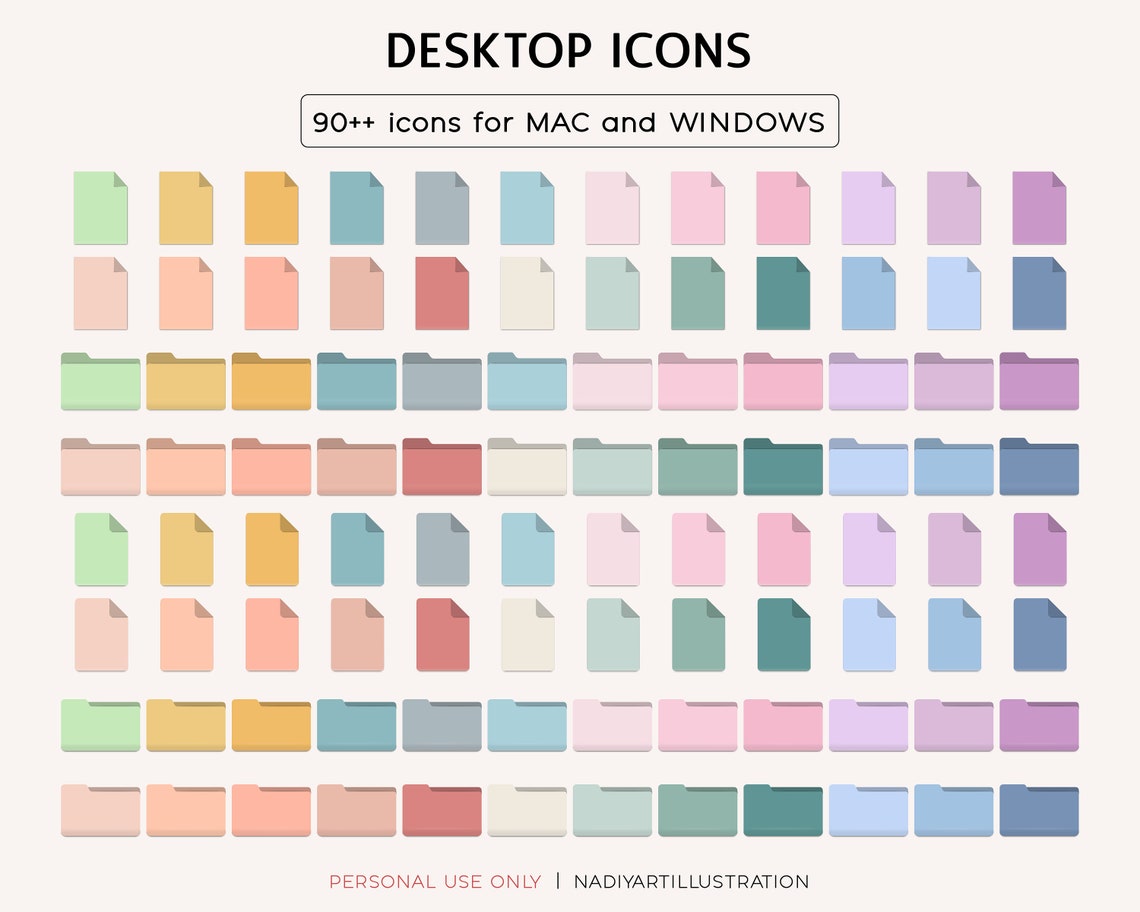 Desktop Icons, File Icons, Folder Icons, Windows Desktop Icons, Pastel ...