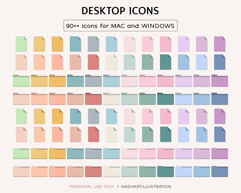 Desktop Icons, File Icons, Folder Icons, Windows Desktop Icons, Pastel ...
