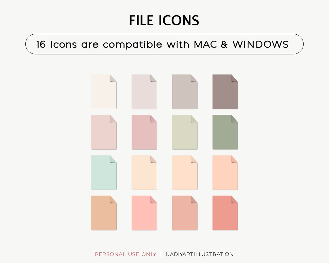 File Icons, Pastel Icons, Desktop Folder Icons, Simple Icons, Digital ...