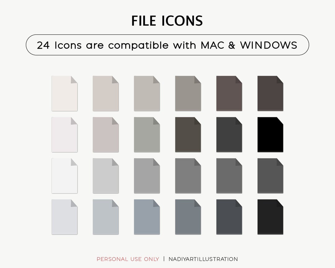 File Icons, Gray Desktop Icons, Desktop Icons Mac, MacBook Desktop ...