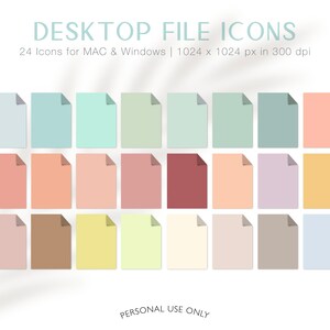 File Icons Pastel Icons Simple Icons Cute Icons Cute - Etsy