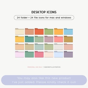 Minimalist Icons Pack, Folder File Bundle, Windows Desktop Icons ...