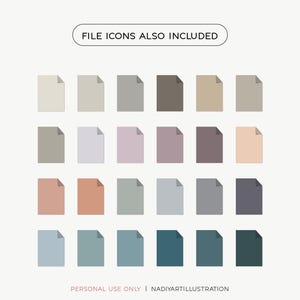 Set of Folder and File Icons, Desktop Icon for Mac and Windows ...